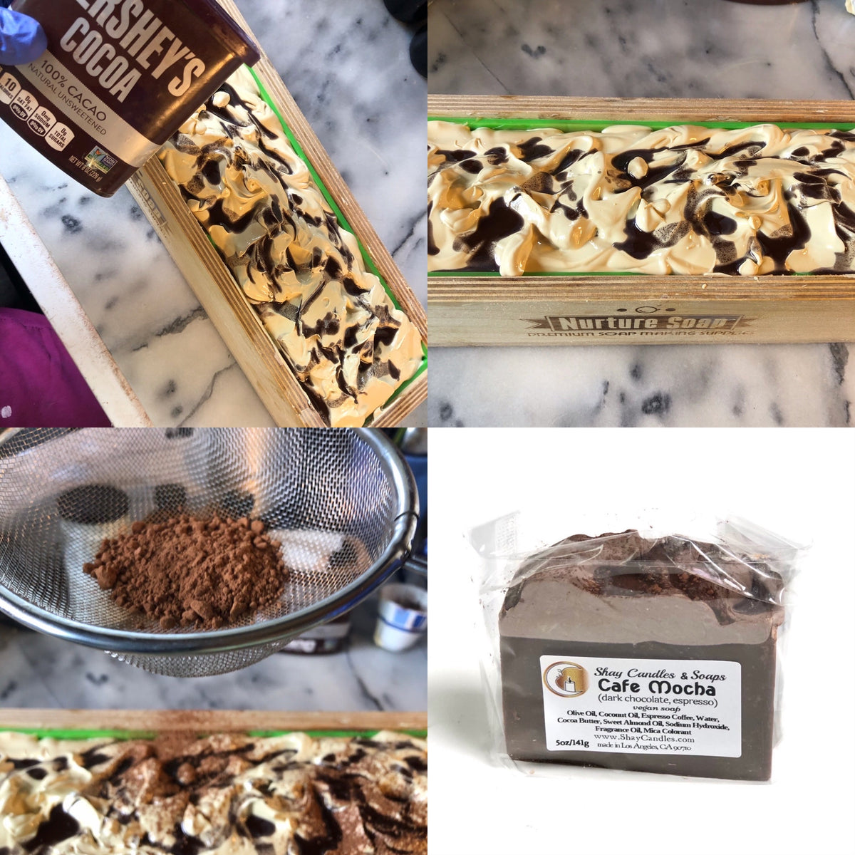 Dark Chocolate, Espresso Scent Bar of Soap ||”CAFE MOCHA” – Shay Candles